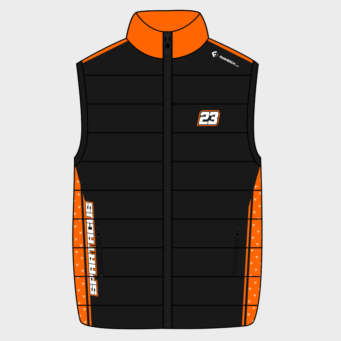 Marcus Simpson - Spartacus Gilet (Orange and Black) – Fan Merch