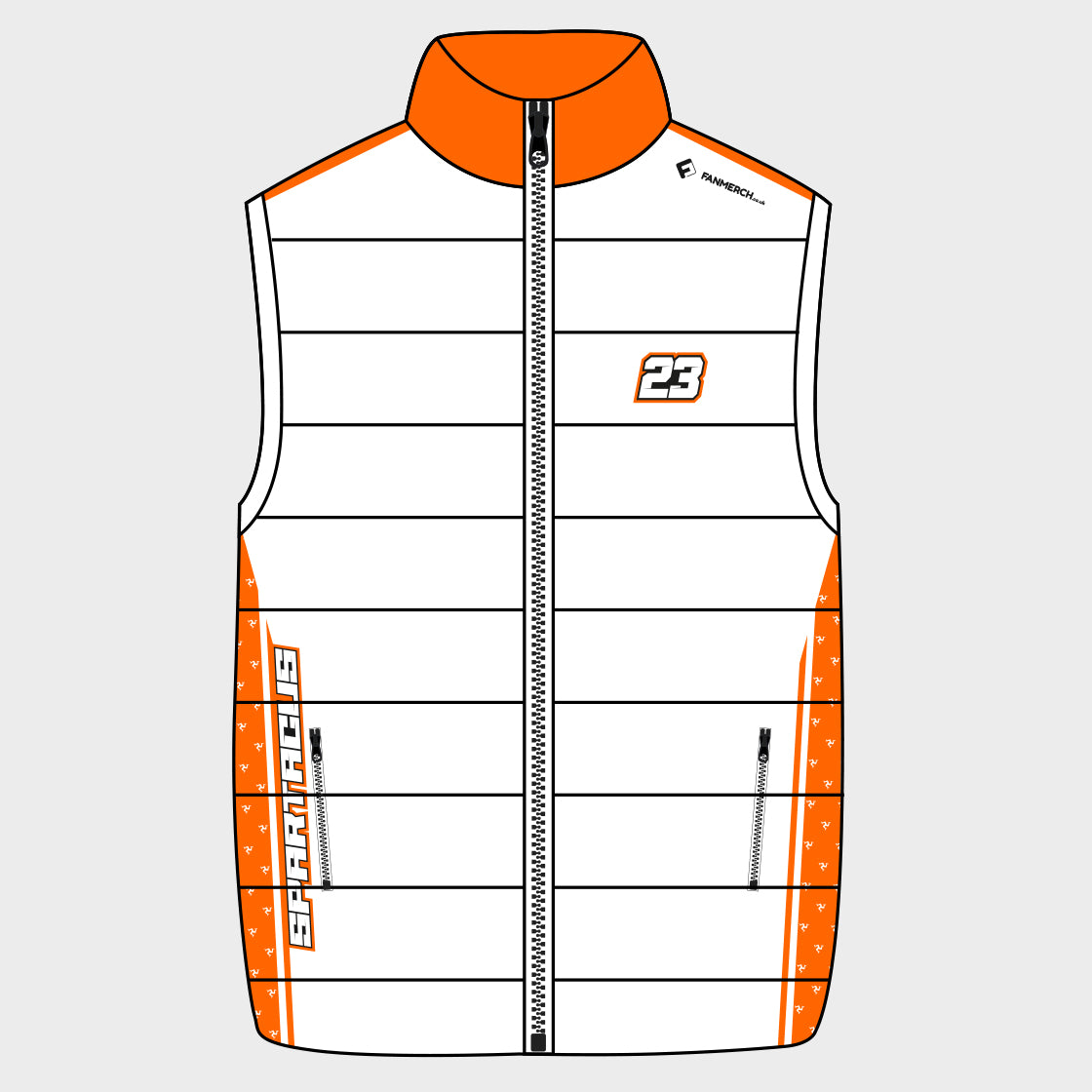 Marcus Simpson - Spartacus Gilet (Orange and White) – Fan Merch