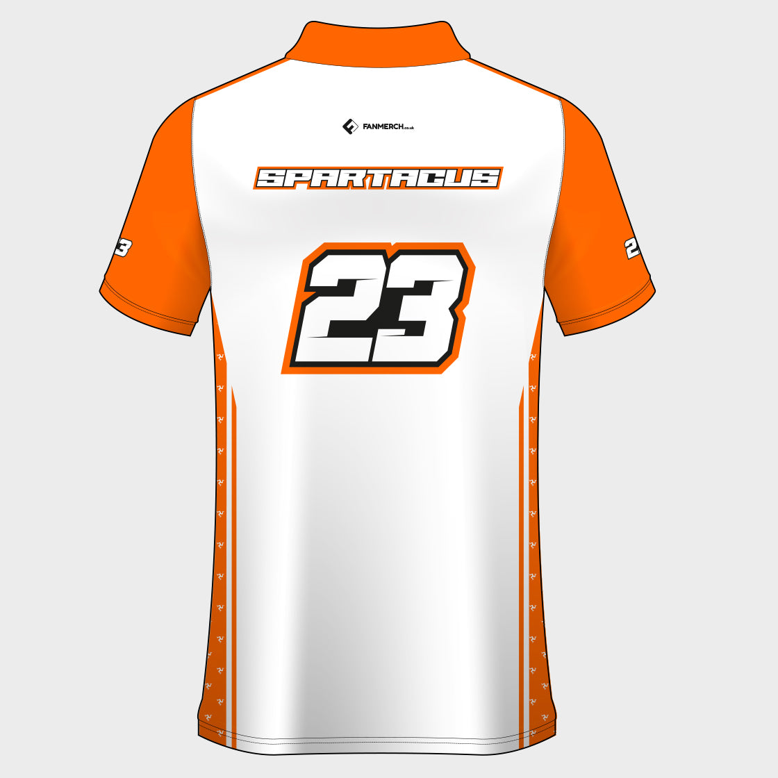 Marcus Simpson - Spartacus Polo Shirt (Orange and White) – Fan Merch